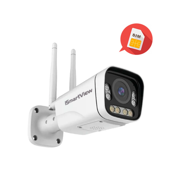 高清5MP 2K 4G/5G流動數據SIM卡聯網 5倍光學變焦 監控攝錄機 - iSmartView
