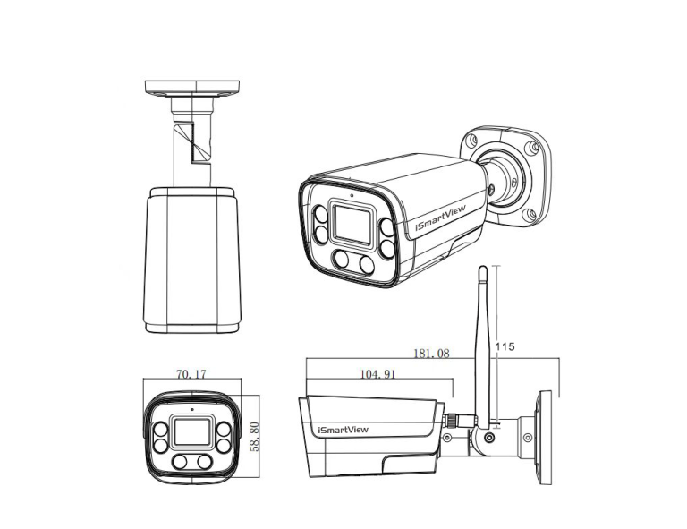 4G LTE 5G Camera 5.0MP 流動數據SIM卡聯網 網絡攝影機 支援RTSP - iSmartView